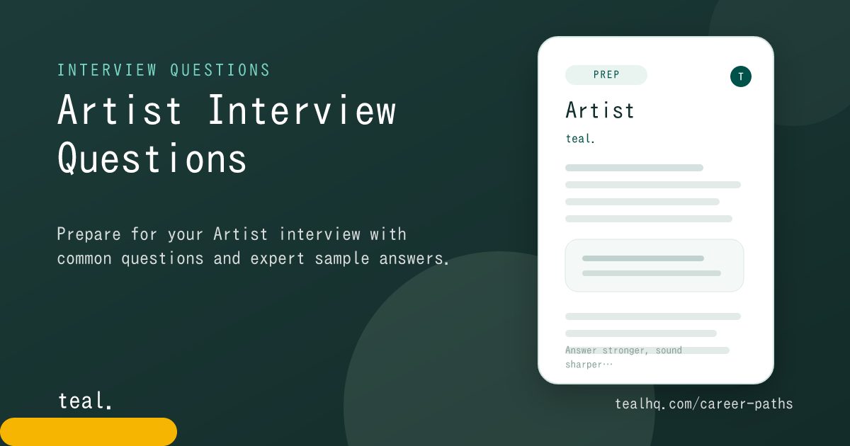Artist Interview Questions & Answers | Teal