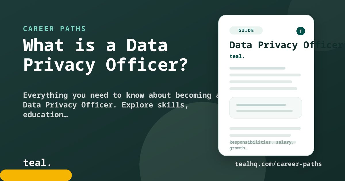 What is a Data Privacy Officer? - Career Insights | Teal