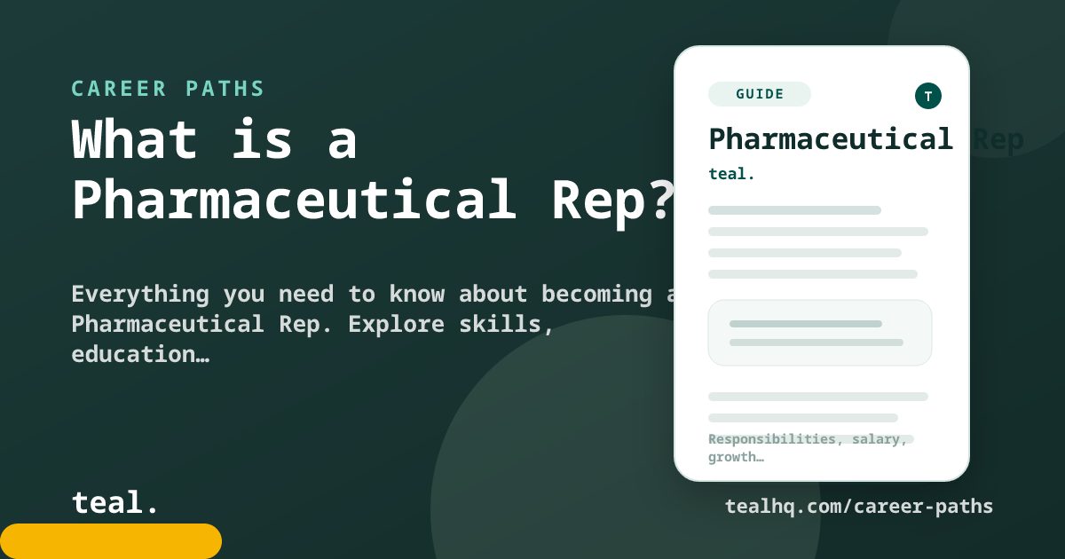 What is a Pharmaceutical Rep? - Career Insights | Teal