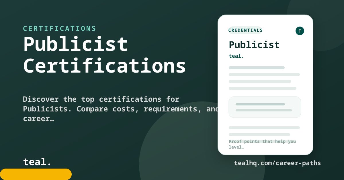 Publicist Certifications: Best Credentials to Advance Your Career | Teal