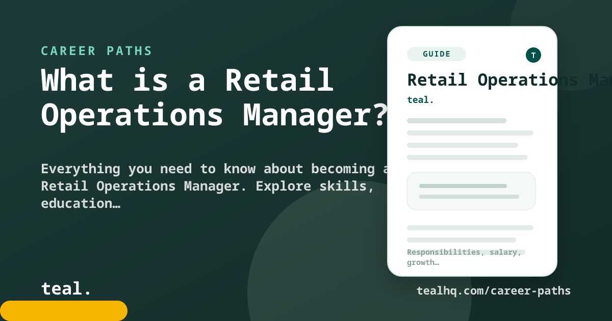 What is a Retail Operations Manager? - Career Insights | Teal