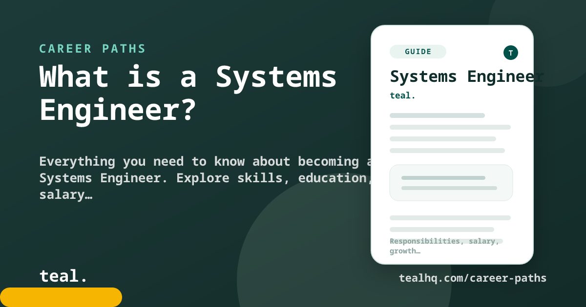 What is a Systems Engineer? - Career Insights | Teal