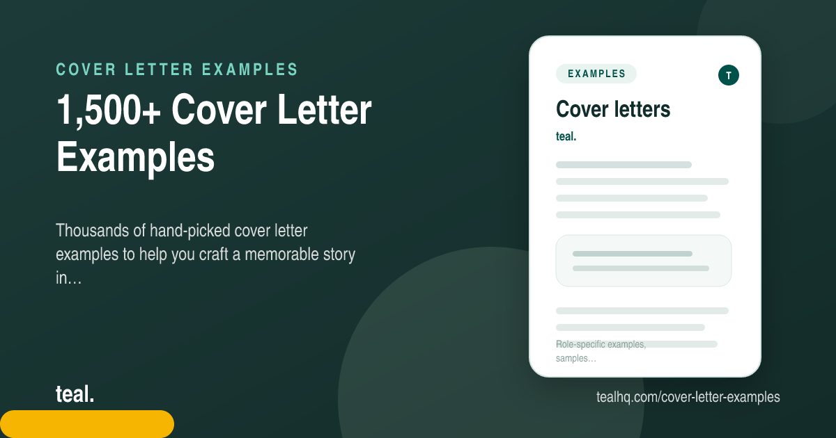 1,500+ Cover Letter Examples for 2025 (with Free Templates)