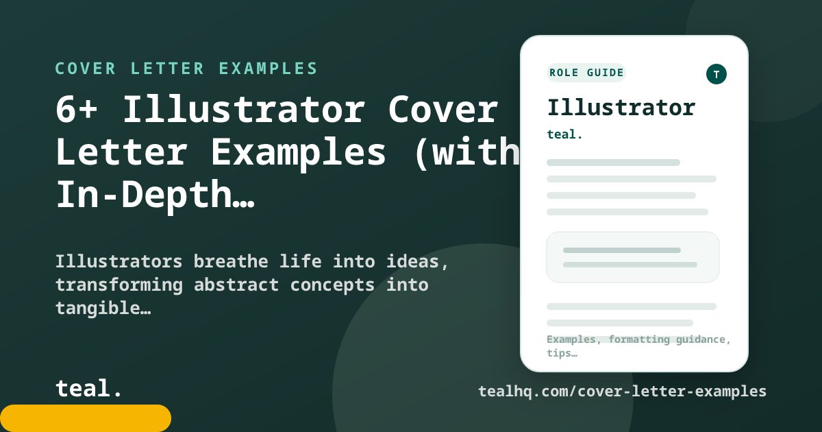 6+ Illustrator Cover Letter Examples (with In-Depth Guidance)